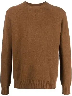 JIL SANDER Fine-knit Wool-cashmere Jumper - Brown