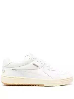 Palm Angels University Leather Sneakers - White
