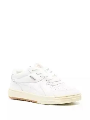 Palm Angels University Leather Sneakers - White