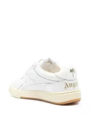 Palm Angels University Leather Sneakers - White