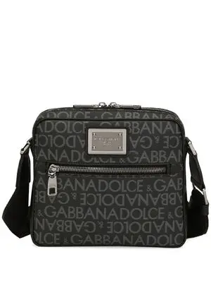 Dolce & Gabbana Jacquard Cross Body Bag - Grey
