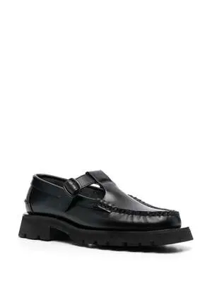 Hereu Alber T-bar Leather Loafers - Black