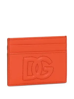 Dolce & Gabbana Logo-embossed Leather Cardholder - Orange