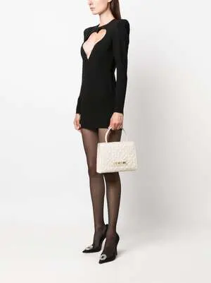 Moschino Quilted Tote Bag With Logo Lettering