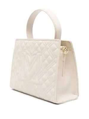 Moschino Quilted Tote Bag With Logo Lettering