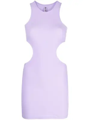 REINA OLGA Cut-out Sleeveless Minidress - Purple