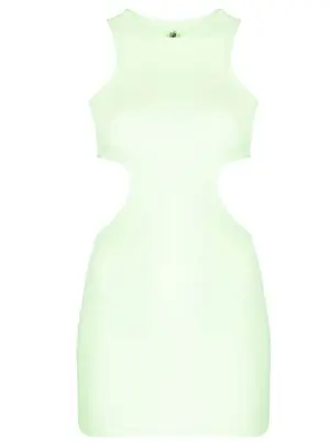 REINA OLGA Cut-out Mini Dress - Green
