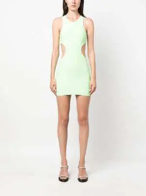 REINA OLGA Cut-out Mini Dress - Green
