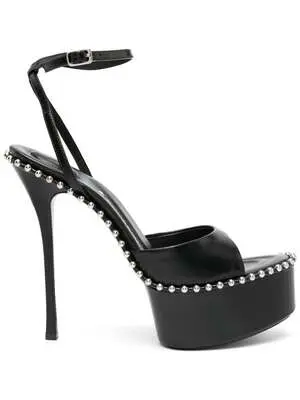 Alexander Wang Nova 145mm Platform Leather Sandals