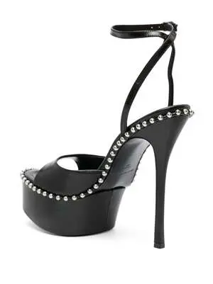 Alexander Wang Nova 145mm Platform Leather Sandals