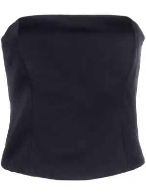 Brunello Cucinelli Strapless Silk-blend Top