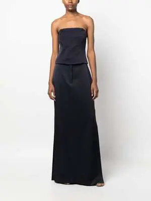 Brunello Cucinelli Strapless Silk-blend Top