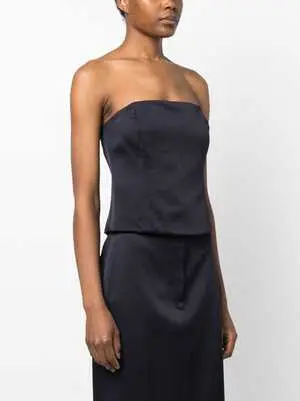 Brunello Cucinelli Strapless Silk-blend Top