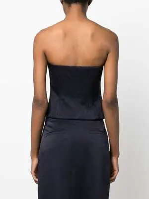 Brunello Cucinelli Strapless Silk-blend Top