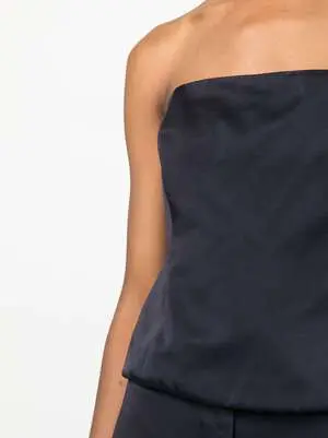 Brunello Cucinelli Strapless Silk-blend Top