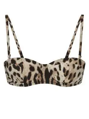 Dolce & Gabbana Leopard-print Balconette Bikini Top - Neutrals