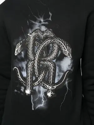 Roberto Cavalli Mirror Snake-print Sweatshirt