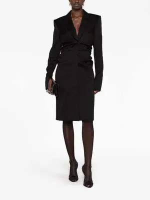 TOM FORD Ruched Tailored Midi Dress