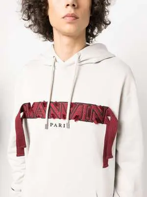 LANVIN Oversized Logo-appliqué Hoodie