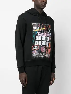 Dsquared2 Graphic-print Cotton Hoodie