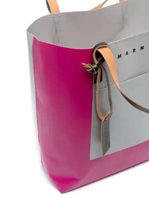 Marni Engraved-logo Panelled Tote