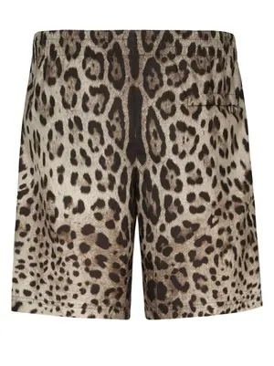 Dolce & Gabbana Leopard-print Swim Shorts