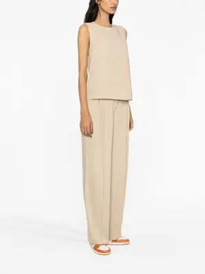 Calvin Klein Sleeveless Crêpe Top - Neutrals
