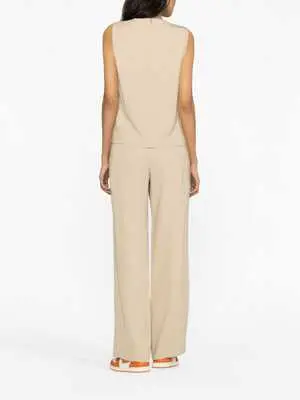 Calvin Klein Sleeveless Crêpe Top - Neutrals