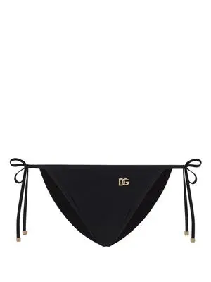 Dolce & Gabbana Logo-plaque Bikini Bottom - Black