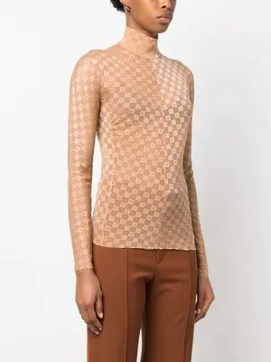 FORTE_FORTE Lace Detail Top - Neutrals