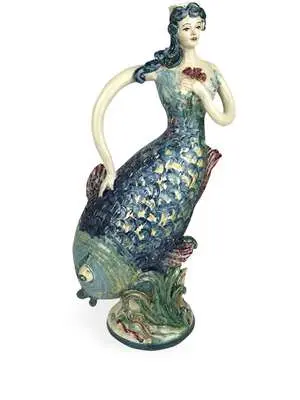 LES-OTTOMANS Siren Porcelain Vase - Blue