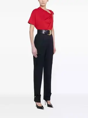 Alexander McQueen High-waisted Wool Trousers - Black
