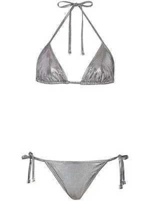 Balmain Metallic-finish Bikini Set