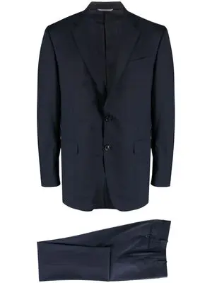 Canali Single-breasted Wool Suit - Blue