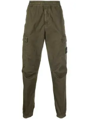 Stone Island Tapered Cargo Trousers - Green