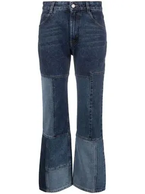 Chloé Patchwork Cropped Jeans