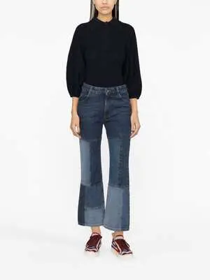 Chloé Patchwork Cropped Jeans