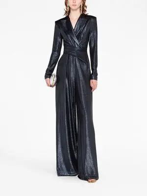 Talbot Runhof Lamé Wide-leg Jumpsuit