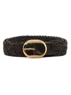 TOM FORD Braided Suede Belt - Brown