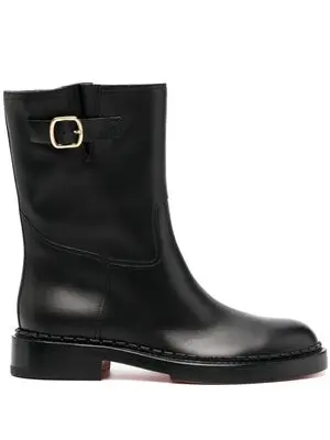 Santoni Zip-up Leather Ankle Boots