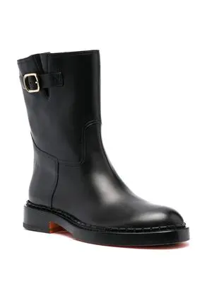 Santoni Zip-up Leather Ankle Boots