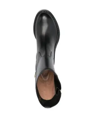 Santoni Zip-up Leather Ankle Boots