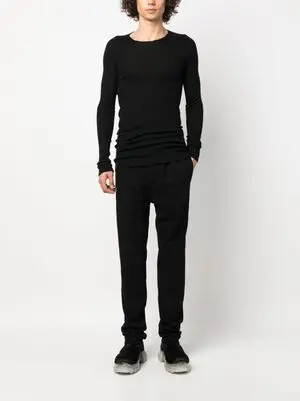 Rick Owens Straight-leg Wool Track Pants - Black