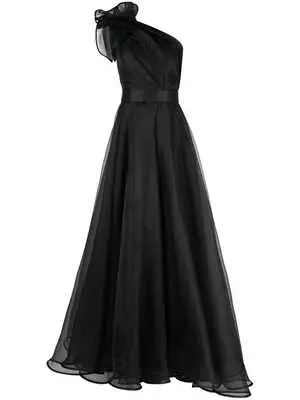 ANA RADU One-shoulder Maxi Dress - Black