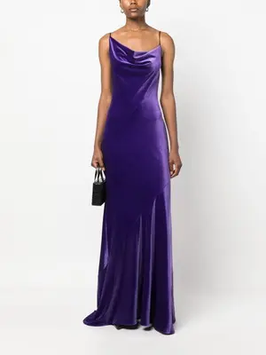 Philosophy Di Lorenzo Serafini Satin Maxi Dress - Purple