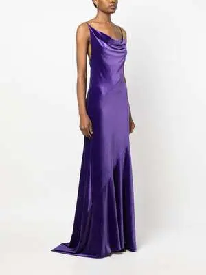 Philosophy Di Lorenzo Serafini Satin Maxi Dress - Purple