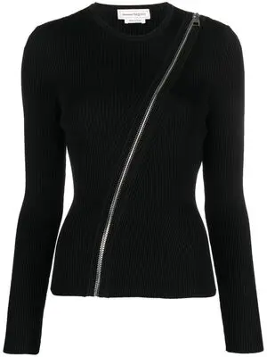 Alexander Mcqueen Zip Up Tops