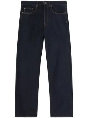 Palm Angels Logo-embroidered Denim Jeans - Blue