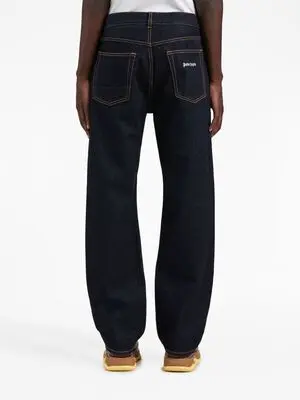Palm Angels Logo-embroidered Denim Jeans