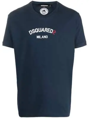 Dsquared2 Logo-print Cotton T-shirt - Blue